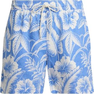 Polo Ralph Lauren Homme, Maillots de bain, Bleu, Taille: XL Traveler Linen Swim Trunk