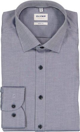 Olymp Herren Hemd blau meliert