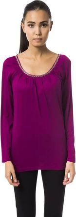 Byblos T-shirt Col Rond Ouvert - Femme - Tops - Violet - Taille: 40 FR