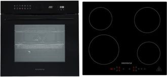Respekta Backofen Herd Kochfeld Herdset Induktion Einbau Hei&szlig;luft Timer Pyrolyse Respekta