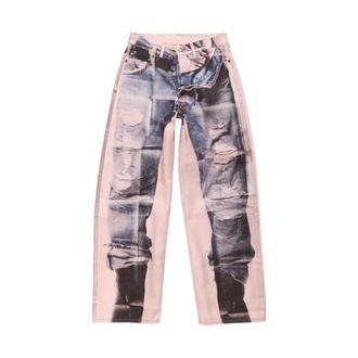 Acne Studios Trompe-loeil Print Hose - - Trousers - Herren - Rosa - L