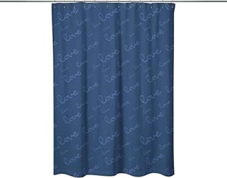 Bonamaison Le Jardin du Lin Digital Gedruckter Duschvorhang, Badewannenvorhang, Duschvorhangringe Enthalten, Größe: 140x200 cm - Entworfen und Hergestellt in der