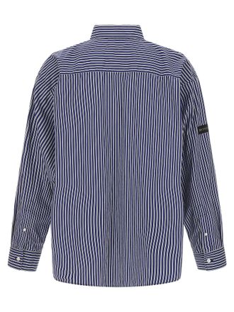 Balenciaga Striped Cotton Poplin Shirt - Navy