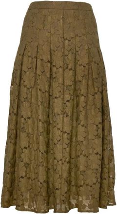 Max Mara Femme, Jupes, Vert, Taille: 42 FR Pleated Maxi Skirt