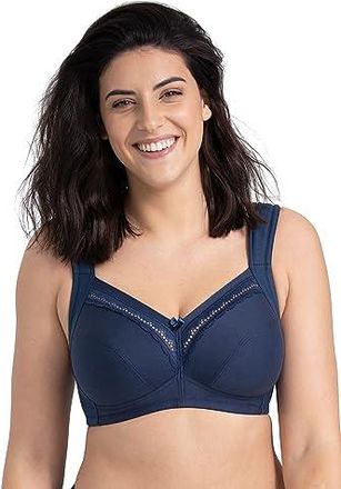Miss Mary Of Sweden Always Soutien-Gorge sans Armature aux Coutures de Bonnets Plates 100F Bleu