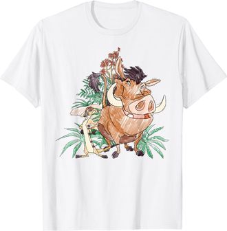 Disney L&ouml;we King Timon and Pumba Doodle T-Shirt
