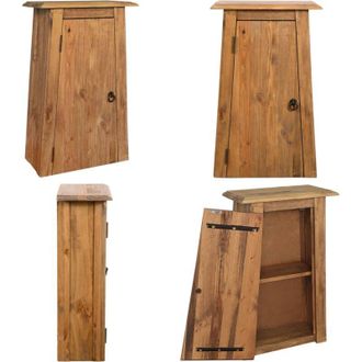 vidaXL Vidaxl - Bad-Wandschrank Massivholz Kiefer 42x23x70 cm - Holz Wandregal - Badezimmer Regal - Kiefernholzm&ouml;bel - Vintage Badezimmerm&ouml;bel