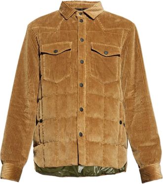 Moncler veste Gelt en velours côtelé - Marron