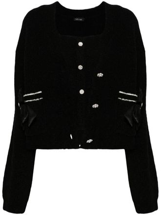 Tout à Coup cardigan superposé à strass - Noir
