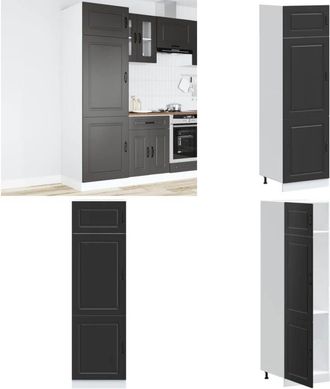 vidaXL Küchenschrank Kalmar Schwarz Holzwerkstoff - Vidaxl