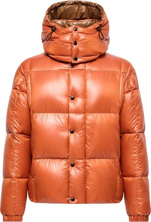 Moncler Moncler Parana Hooded Short Down Jacket, Men, Orange, Size: 0