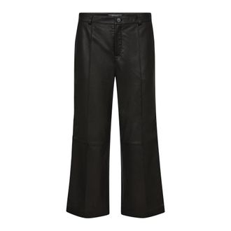 Mos Mosh Leather Hosen - - Trousers - Damen - Schwarzk - 2XS