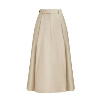 Brunello Cucinelli Sartorialer Rock mit Monili - - Skirts - Damen - Beige - L