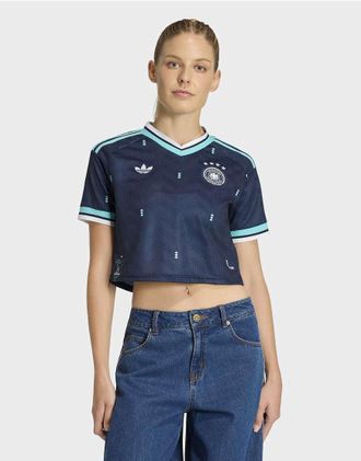 adidas adidas Performance - Allemagne 26 - Maillot court ext&eacute;rieur - Bleu marine universitaire