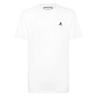 Philipp Plein Basic Rundhals-T-Shirt Skull - - Tops - Herren - Wei&szlig; - 2XL