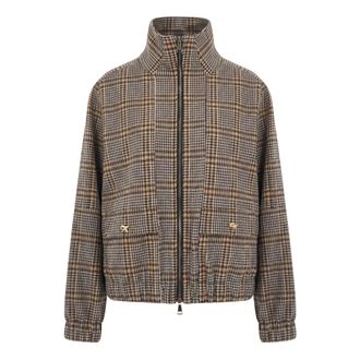 Fabiana Filippi Check Jersey Bomberjacke - - Jackets - Damen - Braun - S