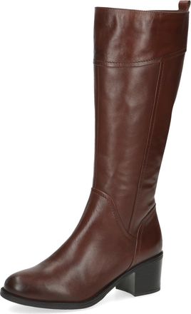 Caprice Damen Hohe Stiefel mit Absatz aus Leder Elegant, Braun (Cognac Nappa), 41 EU