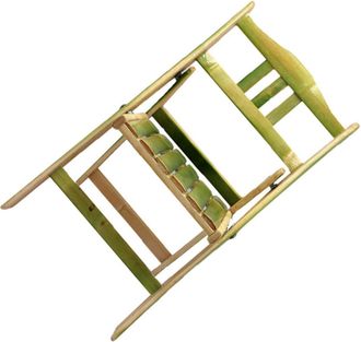 PartyKindom Bambus Klappstuhl Mit Rückenlehne Tragbarer Sitzhocker Für Studenten Outdoor Indoor rutschfest Stabil Naturfarben Praktische Faltbare Sitzgelegenheit