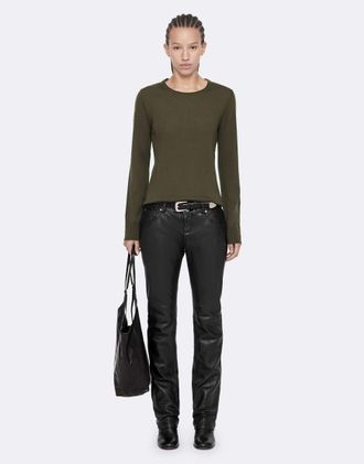 AllSaints Coyte sweat-shirt ras de cou vert militaire