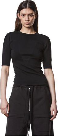 Thom Krom Femme, Tops, Noir, Taille: 40 FR W TS 563 Crew Neck Matmix Shirt
