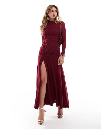 Bardot Robe longue fronc&eacute;e en tulle - Baie-Rouge