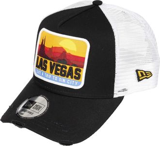 New Era Las Vegas Distressed A-Frame Adjustable Trucker Cap - One-Size