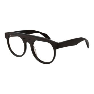 Yohji Yamamoto Homme, Accessoires, Brun, Taille: ONE Size Montures Optiques Homme Marron Style Panto