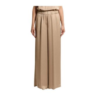PESERICO Femme, Pantalons, Beige, Taille: 36 FR Pantalon Palazzo