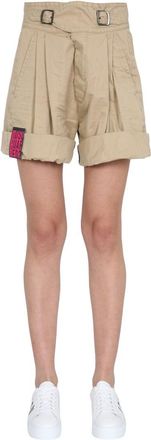 Dsquared2 Cotton Cargo Shorts - Beige