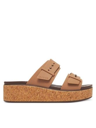 Crocs Pantoletten Brooklyn Cork Buckle 211252 Beige