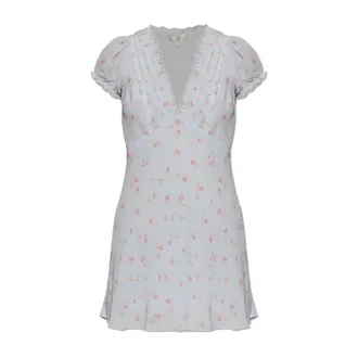 LoveShackFancy Loveshackfancy, Femme, Robes, Bleu, Taille: 40 FR Robe Courte Yasmin