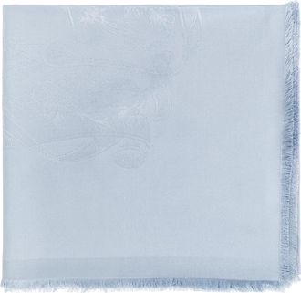 Ferragamo Femme, Accessoires, Bleu, Taille: ONE Size Foulard en soie