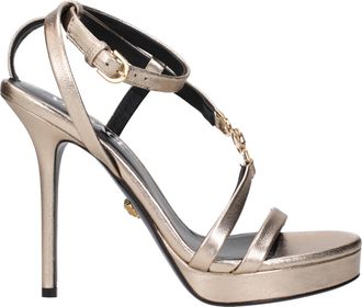 Versace Femmes Sandales Cuir Or/Champagne