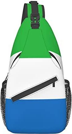 Generic Sac De Poitrine Drapeau De La Sierra Leone Petit Sac &Agrave; Dos Moderne &Eacute;l&eacute;gant Sacs Poitrine, Pour Sports, Randonn&eacute;e, Office