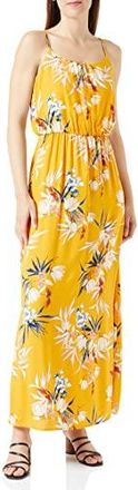 Only Onlnova Life Strap Maxi Dress AOP Ptm Robe, Jaune dor&eacute;/OOP : 333 Devon, 44 Femmes