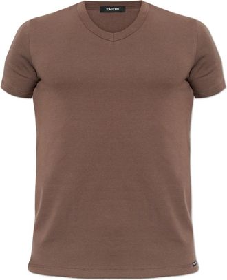 Tom Ford Homme, Tops, Brun, Taille: XS T-shirt Sous-v&ecirc;tement