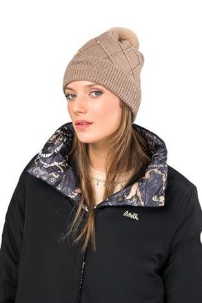 Anekke Bonnet tricot&eacute; pour femme | Douceur et style | Accessoire d&eacute;contract&eacute;, beige, Taille Unique