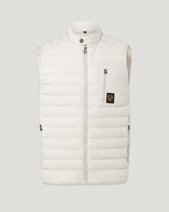 Belstaff Veste Sans Manches Chassis Pour Homme Lightweight Stretch Down Bouleau Argent&eacute; 2xl