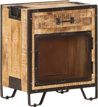 vidaXL Nachttisch 43&times;30&times;51 cm Raues Mango-Massivholz - Vidaxl