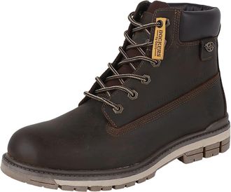 Dockers by Gerli Brown Boot M&auml;nner Schn&uuml;rstiefel dunkelbraun EU46