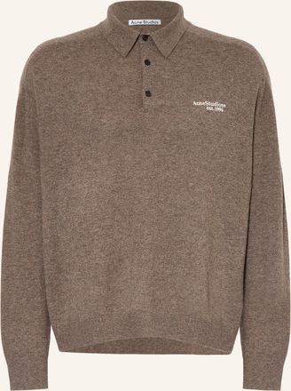 Acne Studios Strick-Poloshirt braun
