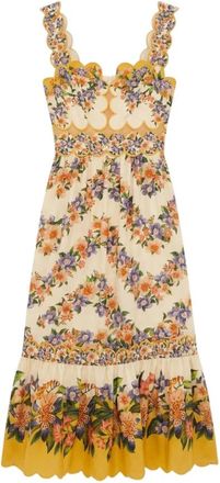 Farm Rio Farm Rio, Femme, Robes, Multicolore, Taille: 40 FR Hilo Stripes Midi Dress