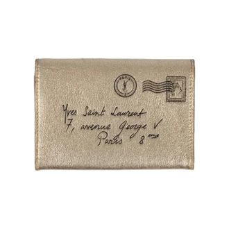Saint Laurent Pre-owned Leder Geldb&ouml;rse - - Pre-owned - Damen - Gelb - ONE SIZE