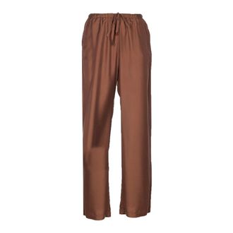 Alysi Femme, Pantalons, Brun, Taille: 38 FR Twill Enzimato Ampio Pant