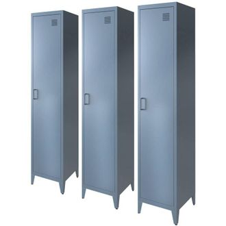 Sweeek Sweeek - Industrieller Kleiderschrank mit 4 Ablagefl&auml;chen (3er Set)