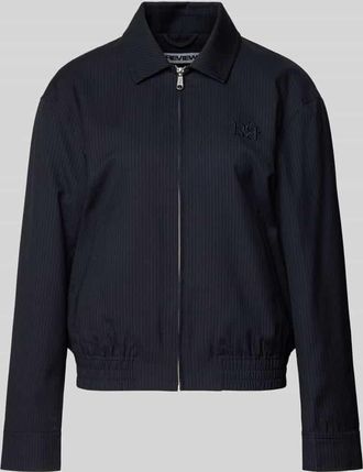 Review L&auml;ssige Blousonjacke mit Nadelstreifen