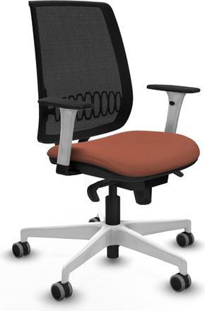 Piqueras y Crespo Alares Schreibtischstuhl mit wei&szlig;en und schwarzen Armlehnen, h&ouml;henverstellbare Lendenwirbelst&uuml;tze, mit 5 Positionen und injiziertem Schaumstoff, Schwa