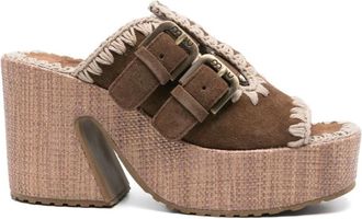 Mou Femme, Chaussures, Brun, Taille: 36 EU Mules &agrave; talons
