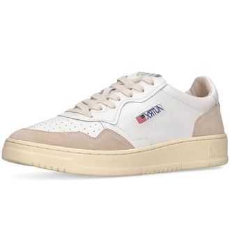 Autry Chaussures Sneakers unisexe en cuir et daim Blanc AULM LS33, Blanc, 43 EU