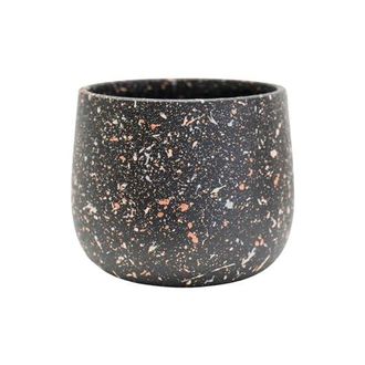 Ivyline Pflanzk&uuml;bel Pflanzgef&auml;&szlig; Keramik Schwarz Klein